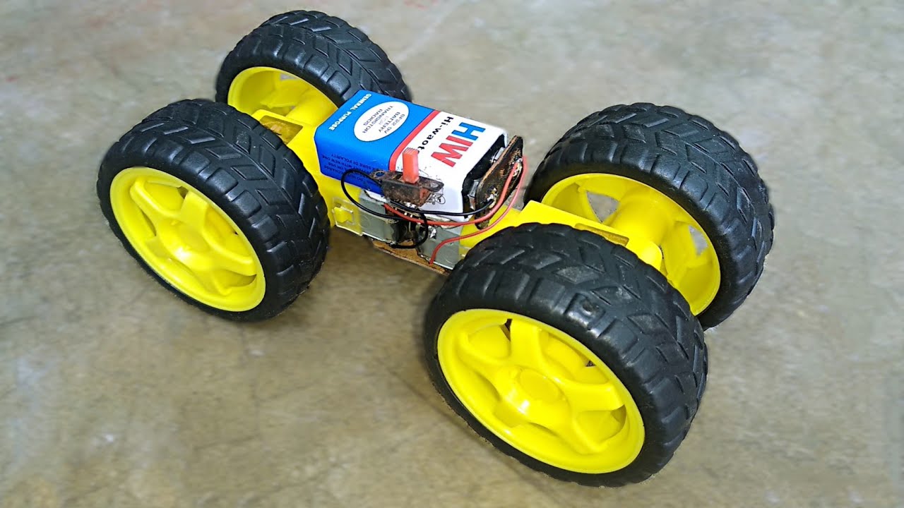 How to make DC Gear Motor Car - YouTube