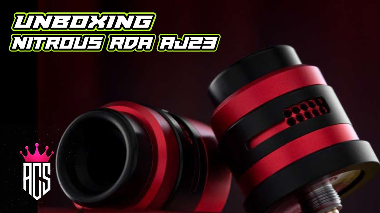 NITROUS RDA AJ23 (Red + Black) DUAL CAP ONLY - YouTube
