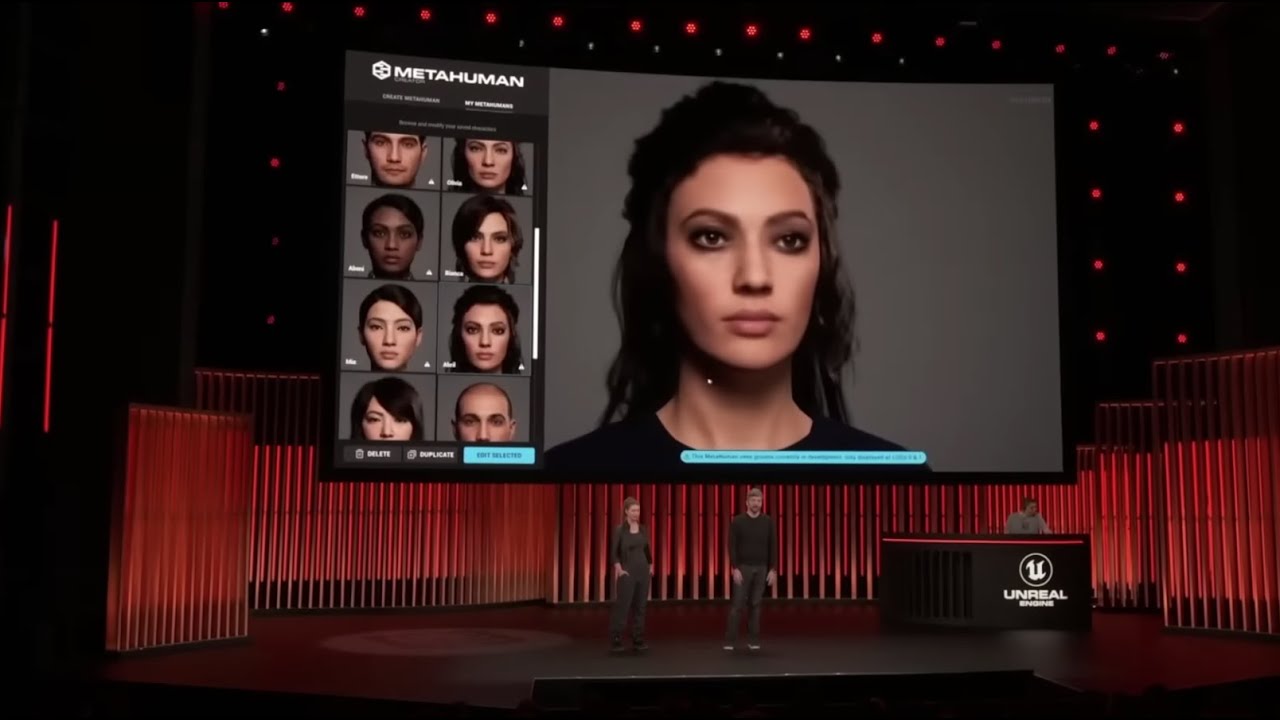 MetaHuman Real Time Facial Model Animation Demo State of Unreal 2023 - YouTube