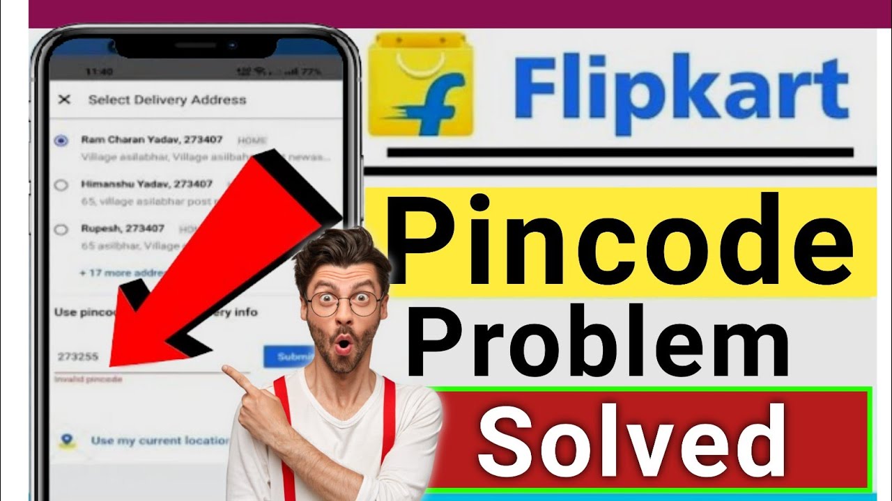 Flipkart Pincode problem / flipkart / no Seller Ships to This pincode / pincode problem solved ...