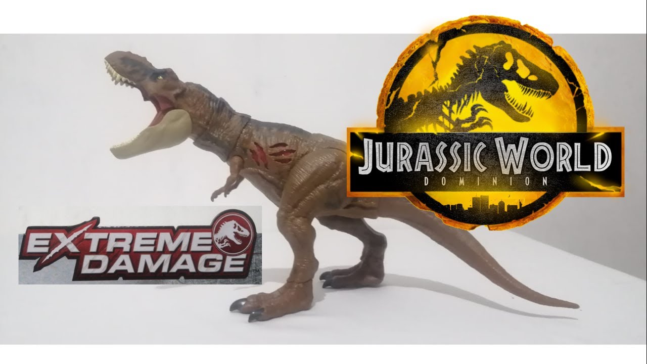 T-Rex Extreme Damage Jurassic World Dominion STOP MOTION review - YouTube