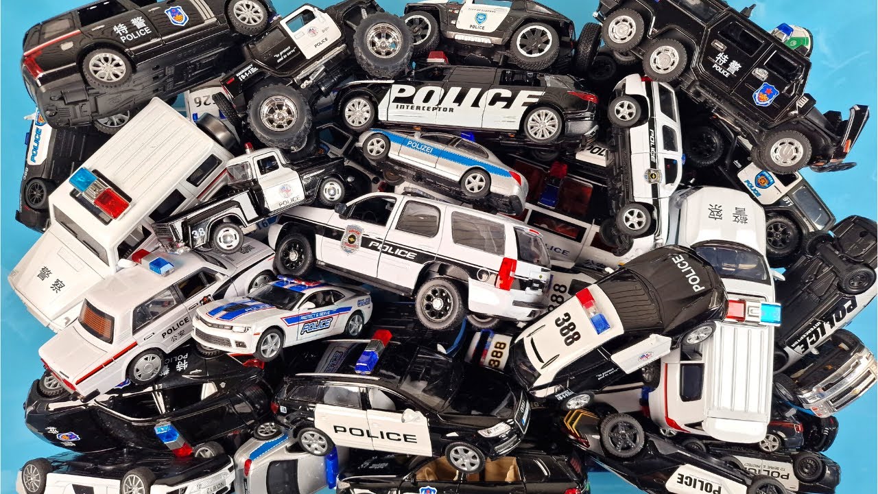 Box full of police cars - YouTube