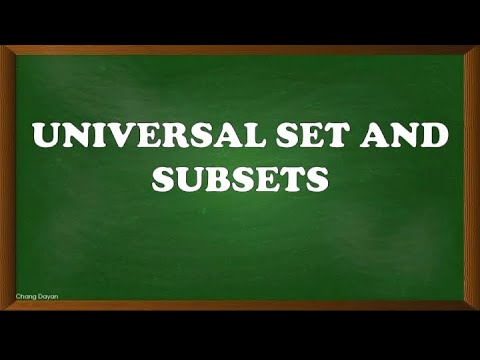 UNIVERSAL SET AND SUBSETS - YouTube