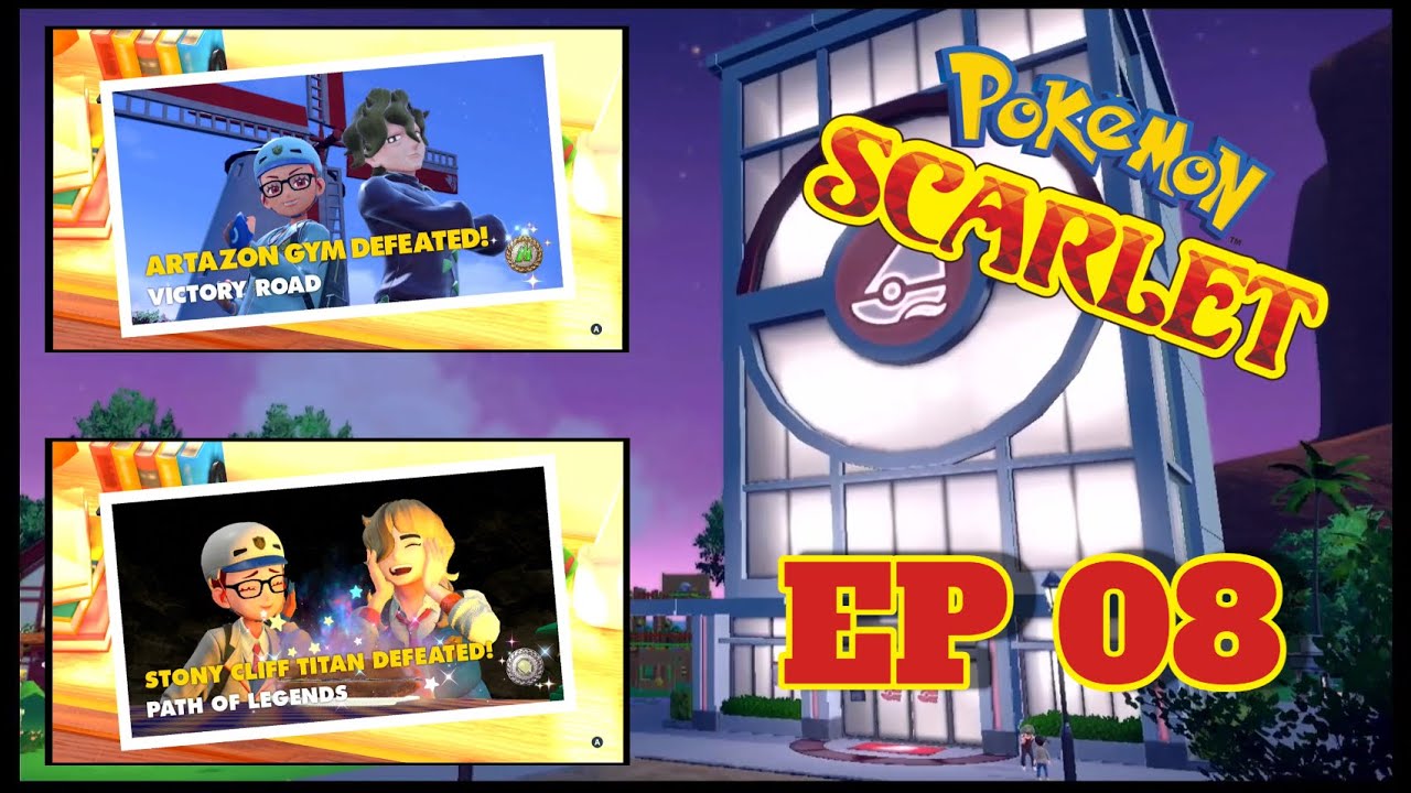 Challenging the Titan Pokemon and First Gym | Pokemon Scarlet Gameplay ...