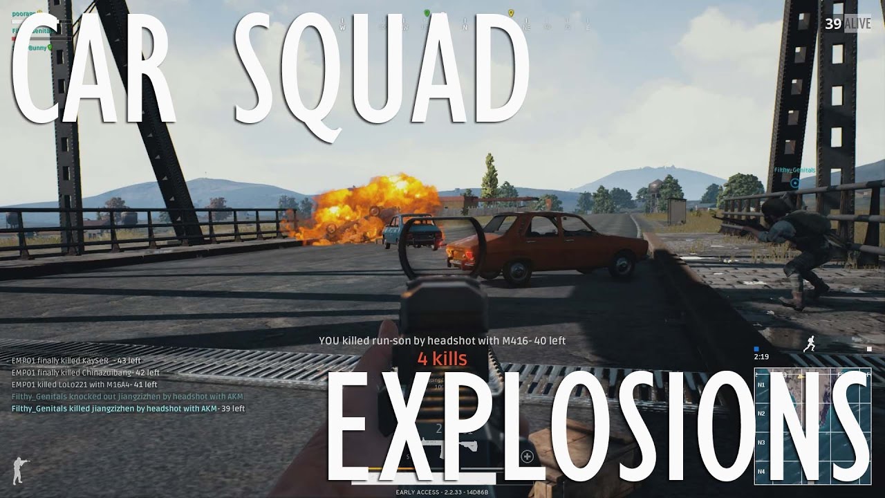 CAR SQUAD EXPLOSIONS - BATTLEGROUNDS - YouTube