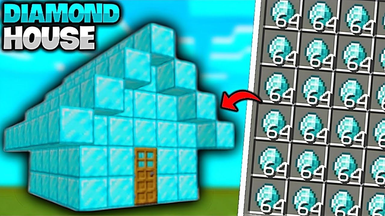 I BUILD DIAMOND HOUSE IN MINECRAFT SURVIVAL (HINDI) - YouTube