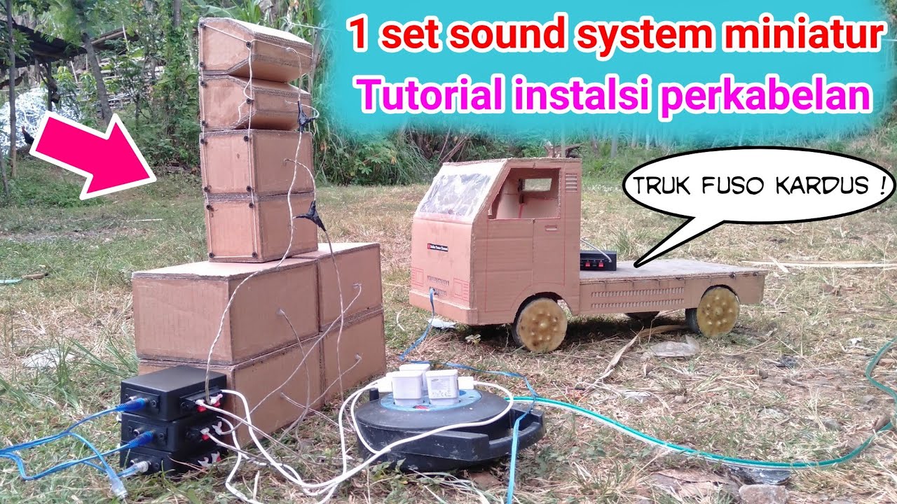CARA INSTALASI 1 SET MINIATUR SOUND SYSTEM DENGAN MUDAH - YouTube