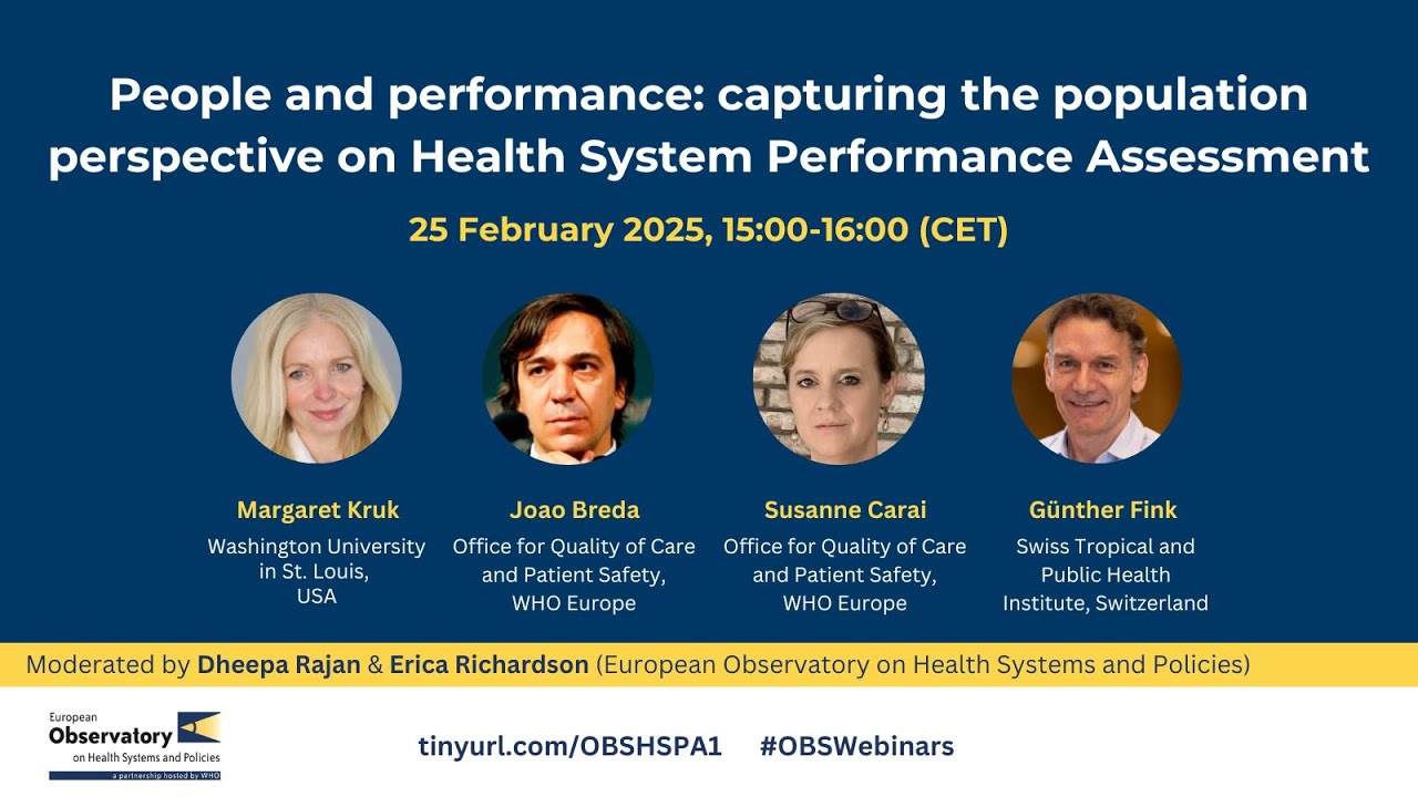 People and performance: capturing the population perspective on Health ...