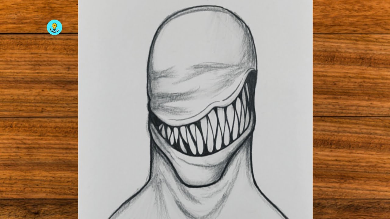 Scary Faceless Monster Drawing | Pencil Sketch Tutorial Step by Step ...
