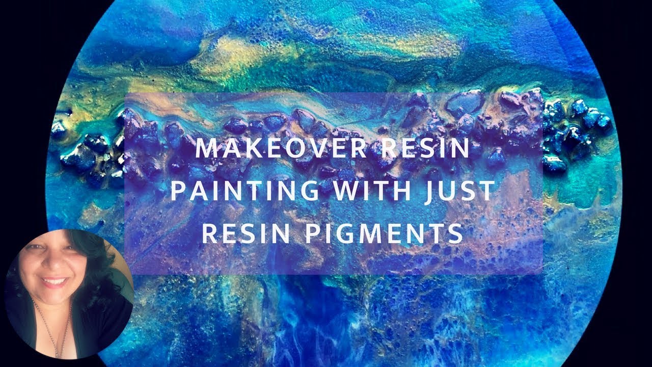 Makeover Resin Painting with Just Resin Pigments - YouTube