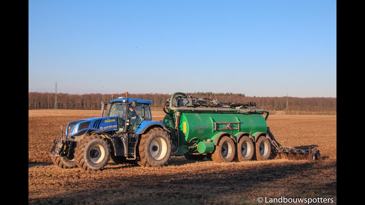 New Holland T8.420 met Samson PG mest 2016 - Niels Bie's Maskinstation ...