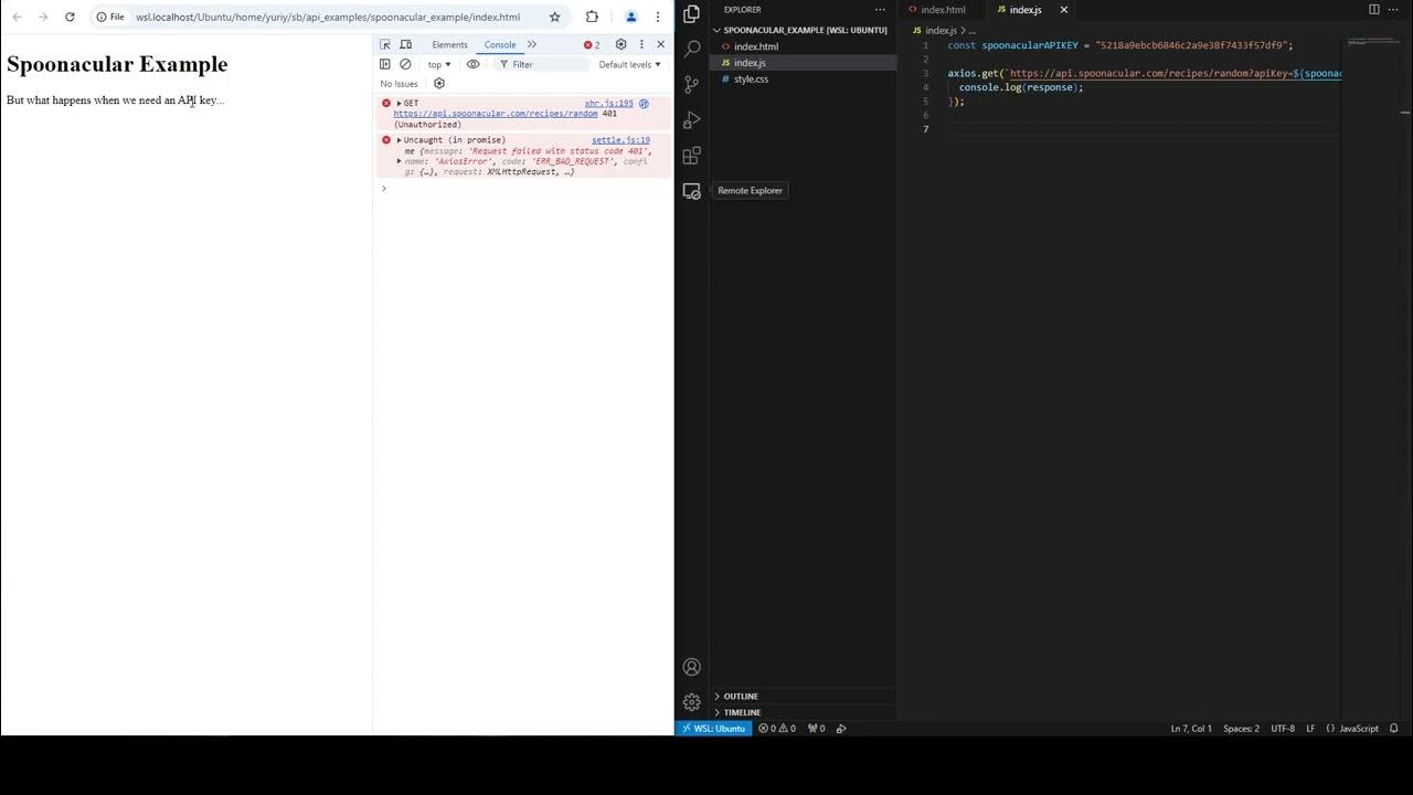Spoonacular API Queries and API Key - YouTube