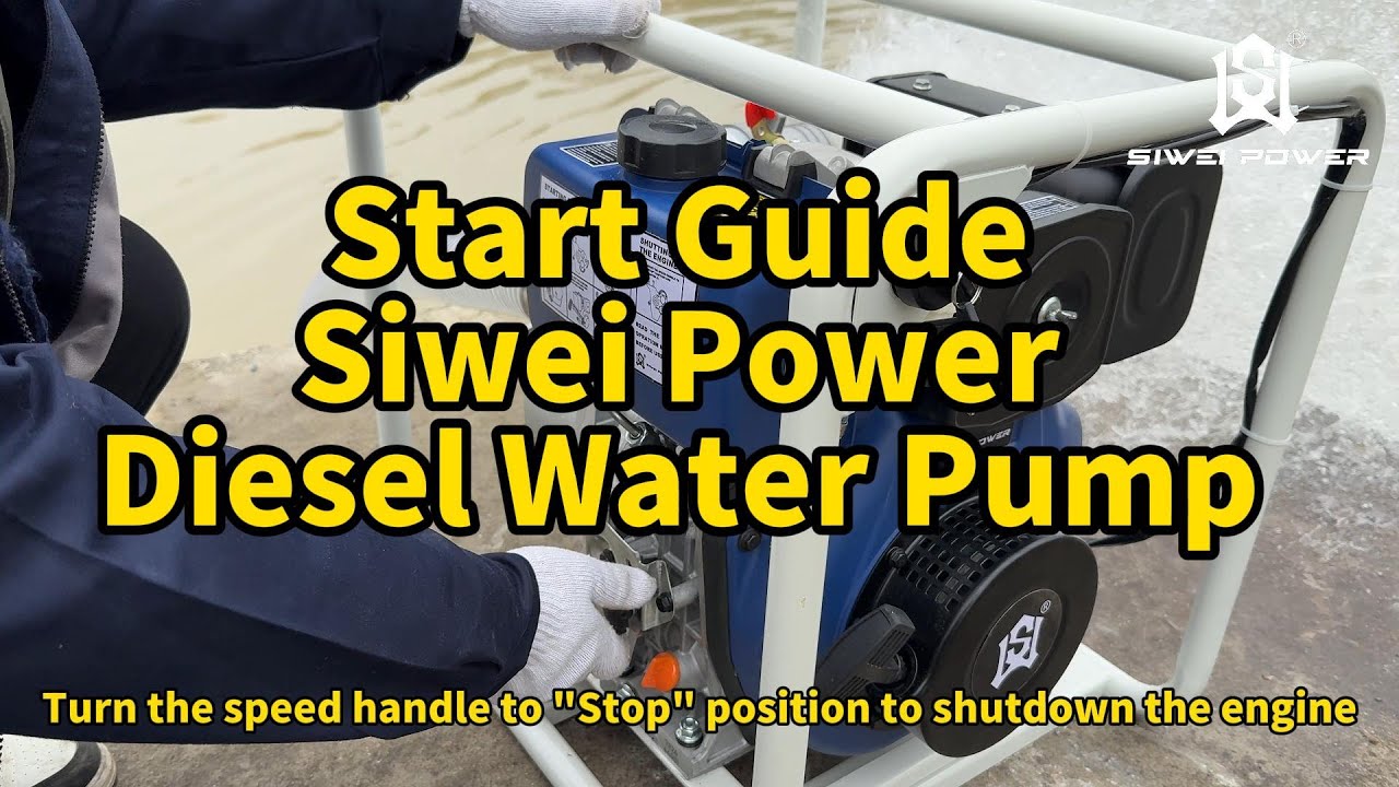 Diesel water pump starting guide - YouTube