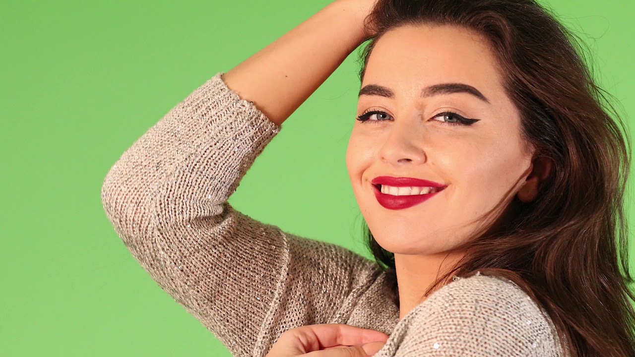 BEAUTIFUL LADY | GREEN SCREEN | FREE STOCK VIDEO - YouTube