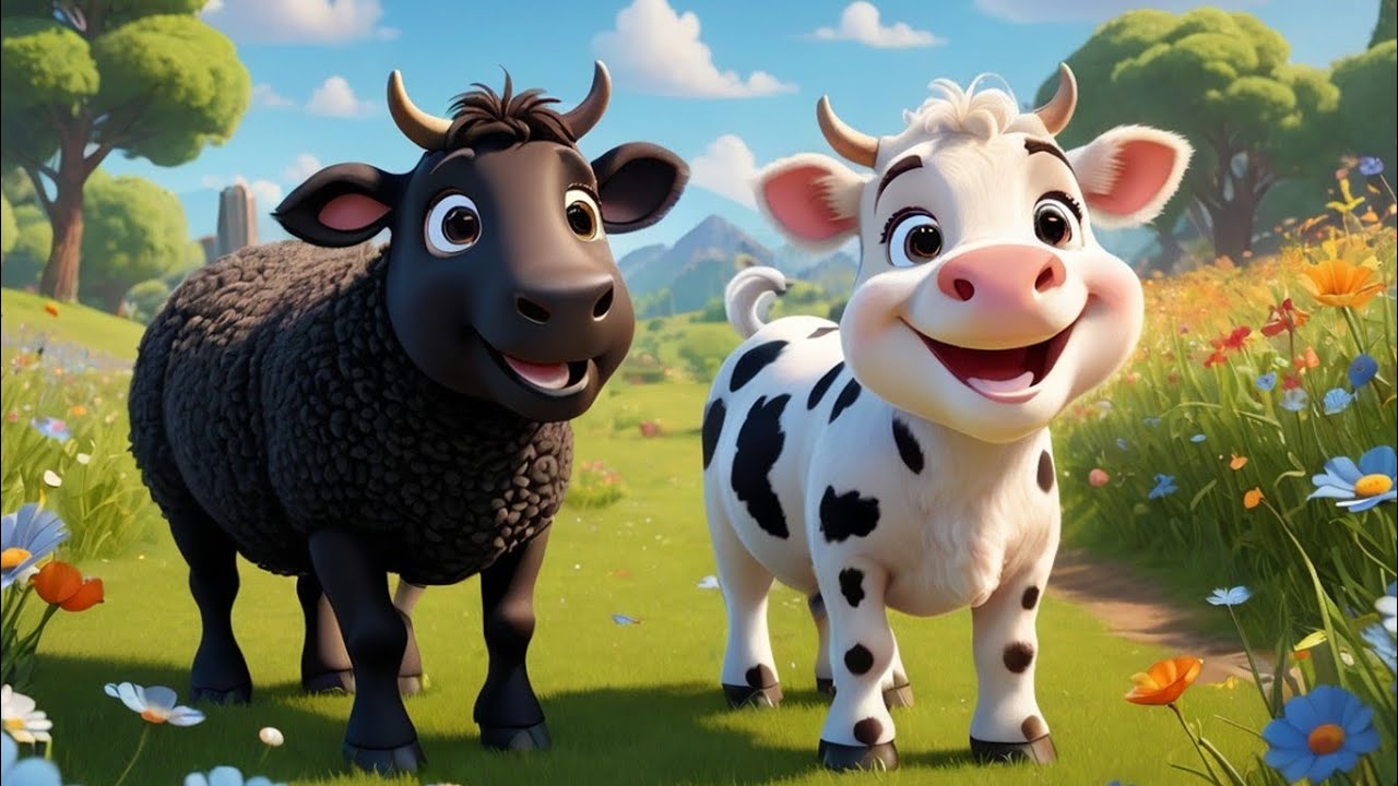 "Baa Baa Black Sheep & the Cow Adventure! 🐑🐄 | Fun Nursery Rhyme for ...
