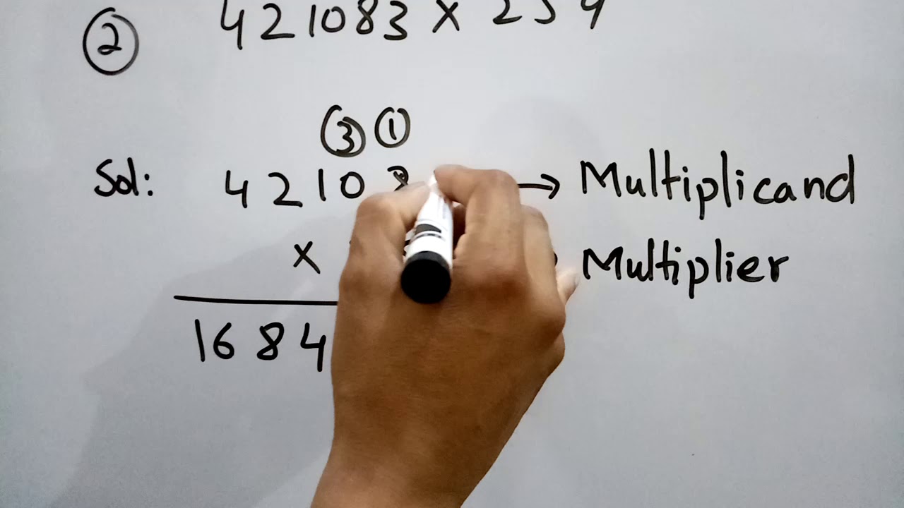 Multiplication of 6 digit numbers by 2 digit and 3 digit numbers - YouTube