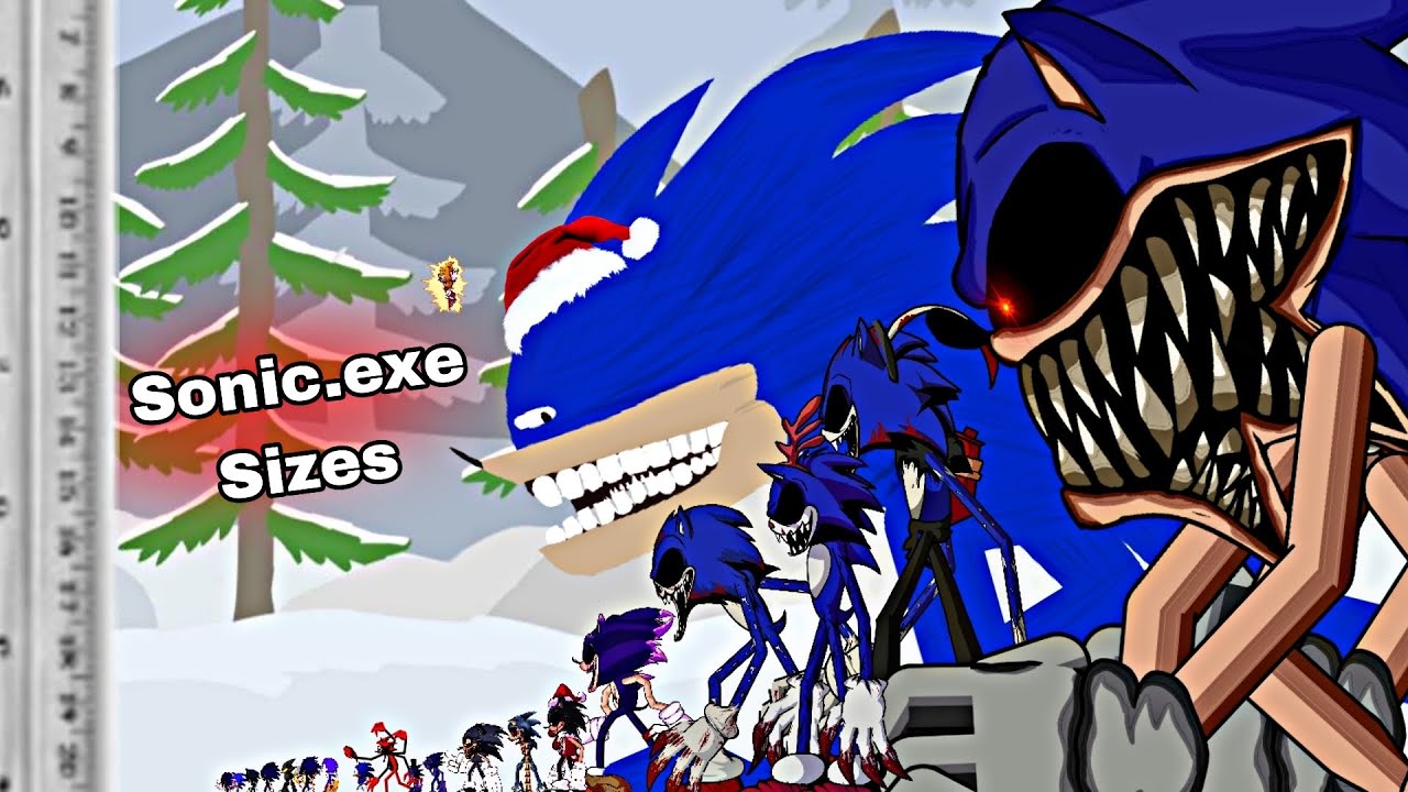 Sonic.exe Sizes Staybells DC2 ANIMATIONS - YouTube