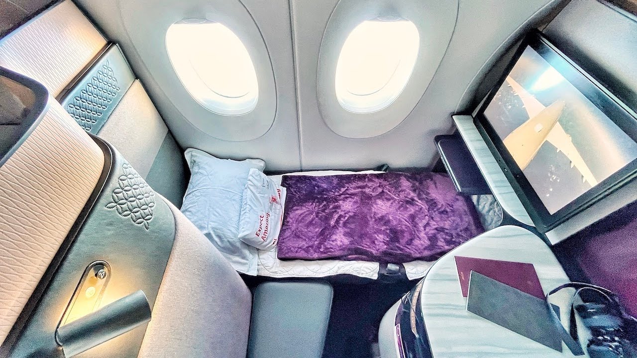 Qatar Airways A350 "Qsuite" Business Class | QR943 Singapore to Doha ...