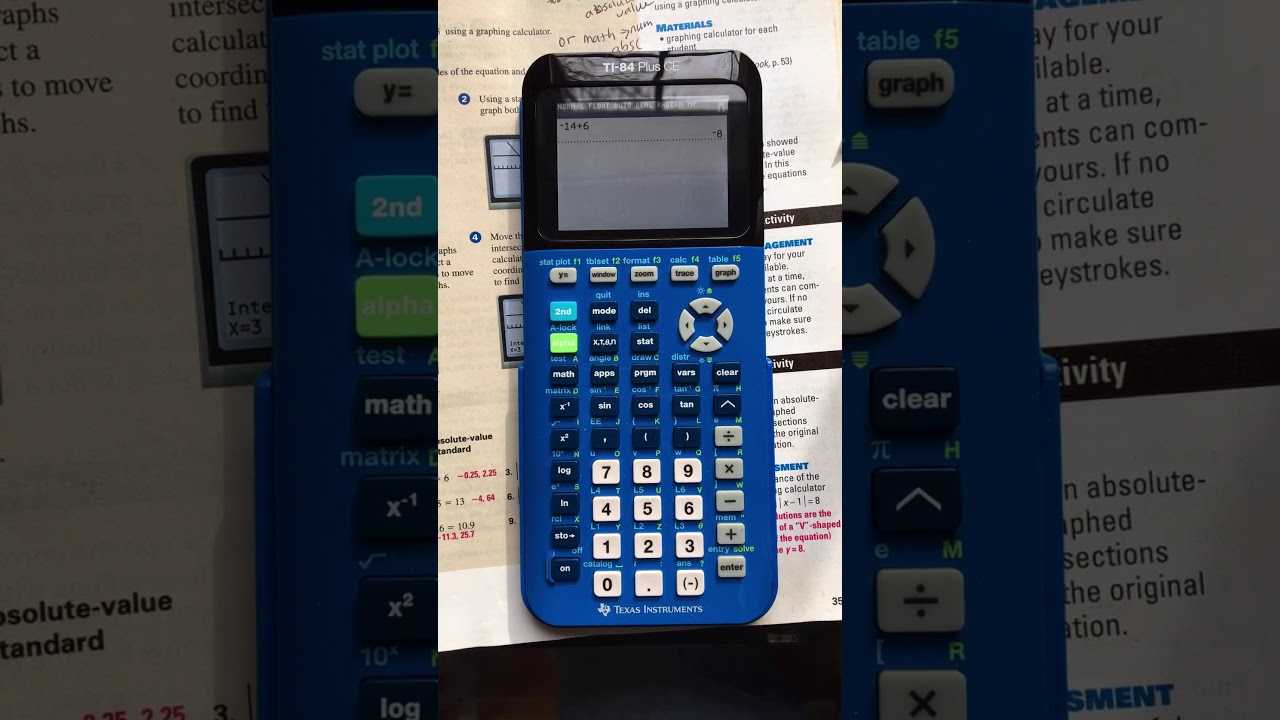 Use your TI 84 calculator to solve absolute value equation! - YouTube