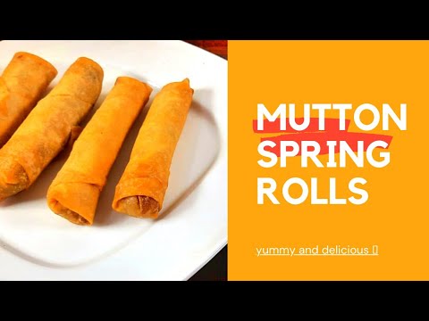 Mutton Spring Rolls | Easy Home made Spring Rolls |स्प्रिंग रोल इजी ...