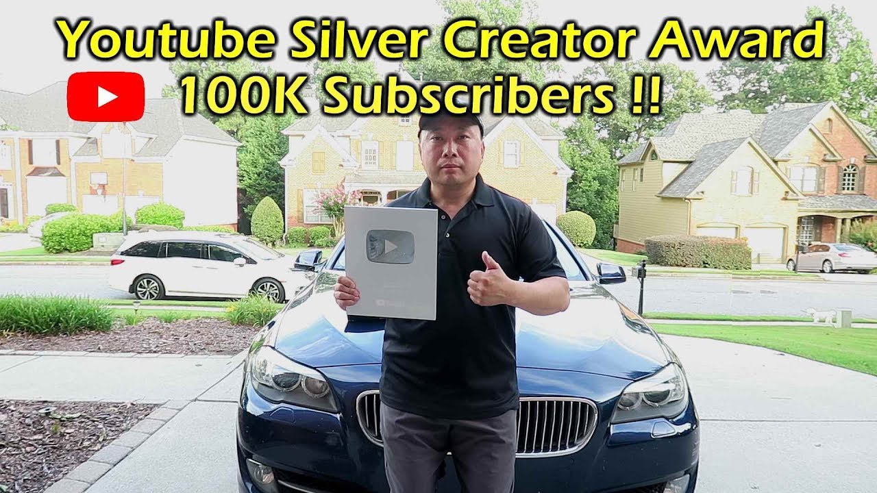 Youtube Silver Creator Award Play Button - 100K Subscribers THANK YOU ...