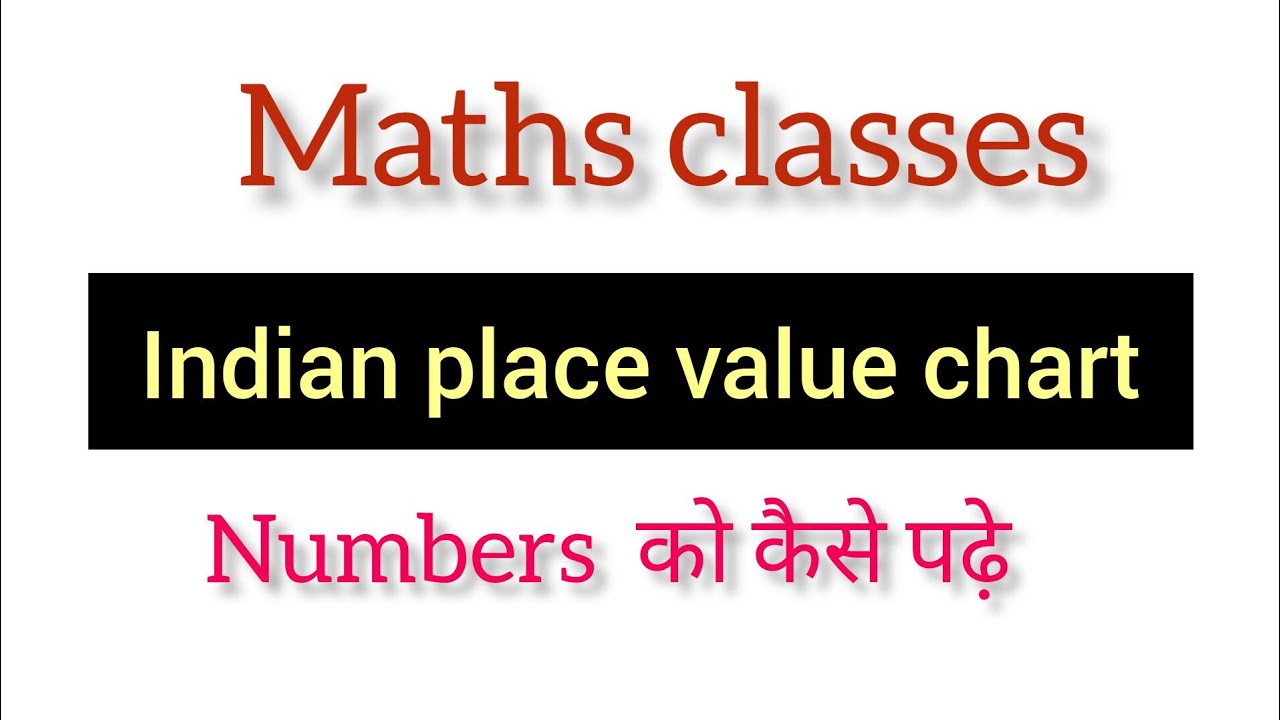class 6 math, Indian place value chart @maths-classes. - YouTube