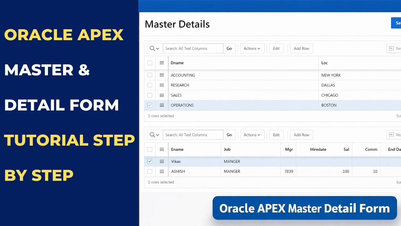 Oracle APEX Training Session, Lecture 2 | Beginner to Advanced | Object ...