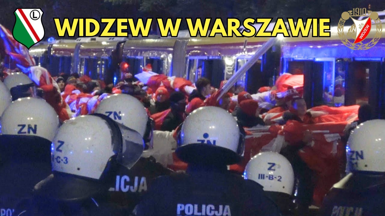 LEGIA - WIDZEW ŁÓDŹ 2024 - Przyjazd kibiców Widzewa do Warszawy, akcja ...