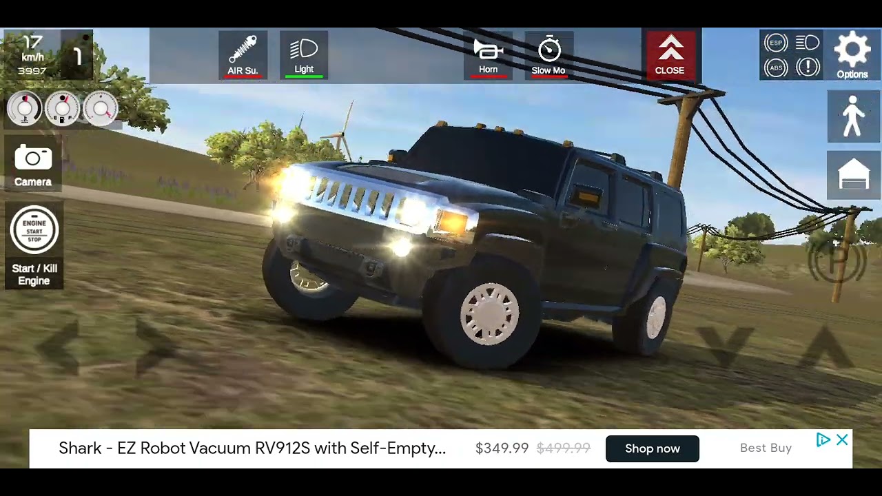 Driving home in my Hummer SUV in a action packed movie montage ...