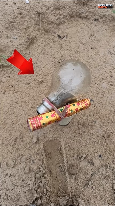 Bulb v/s Firecracker Experiment बल्ब को फटाके के साथ उड़ा दिया - YouTube