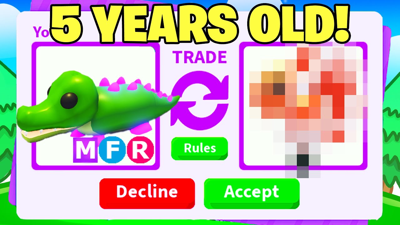 Trading 5 Year Old Mega Crocodile! (Adopt me Roblox Trades) - YouTube