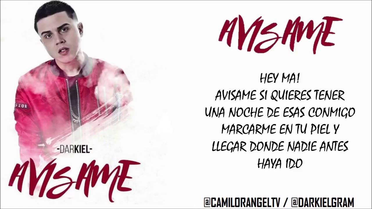 avisame_ (DARKIEL)_ letra - YouTube