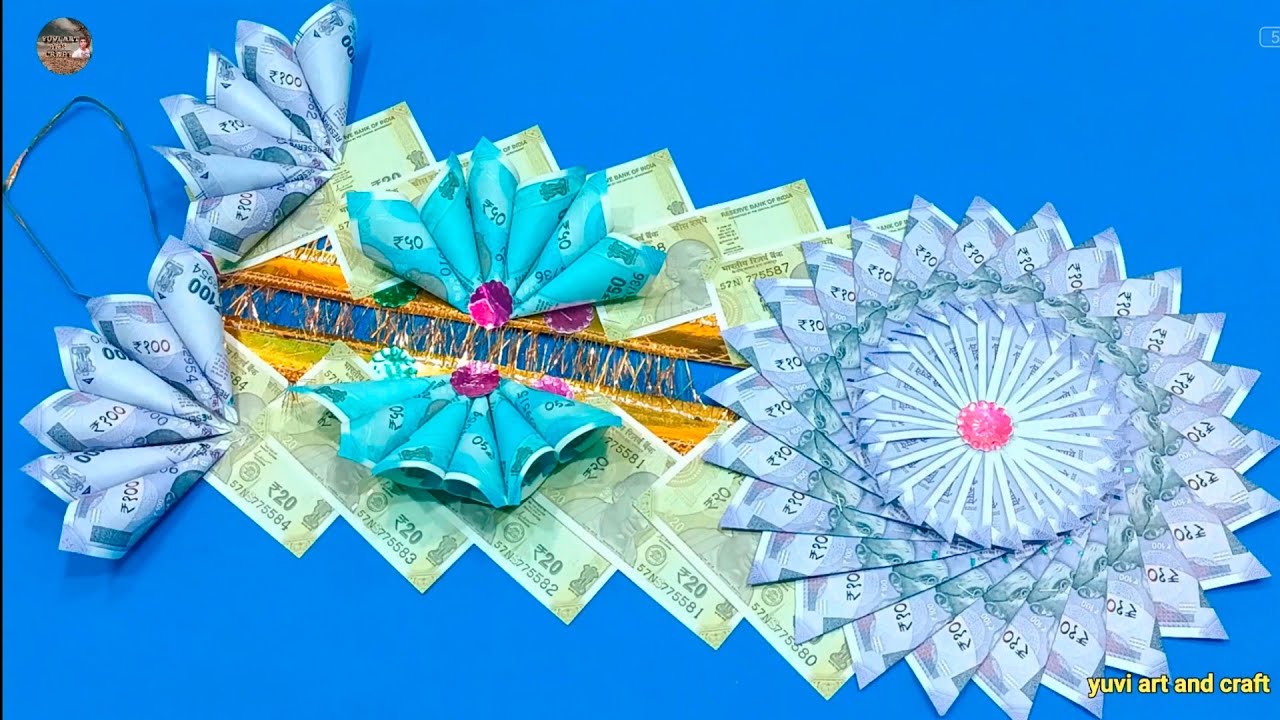 Total money in this beautiful design 5000 rupees 💸💸 | note mala design ...