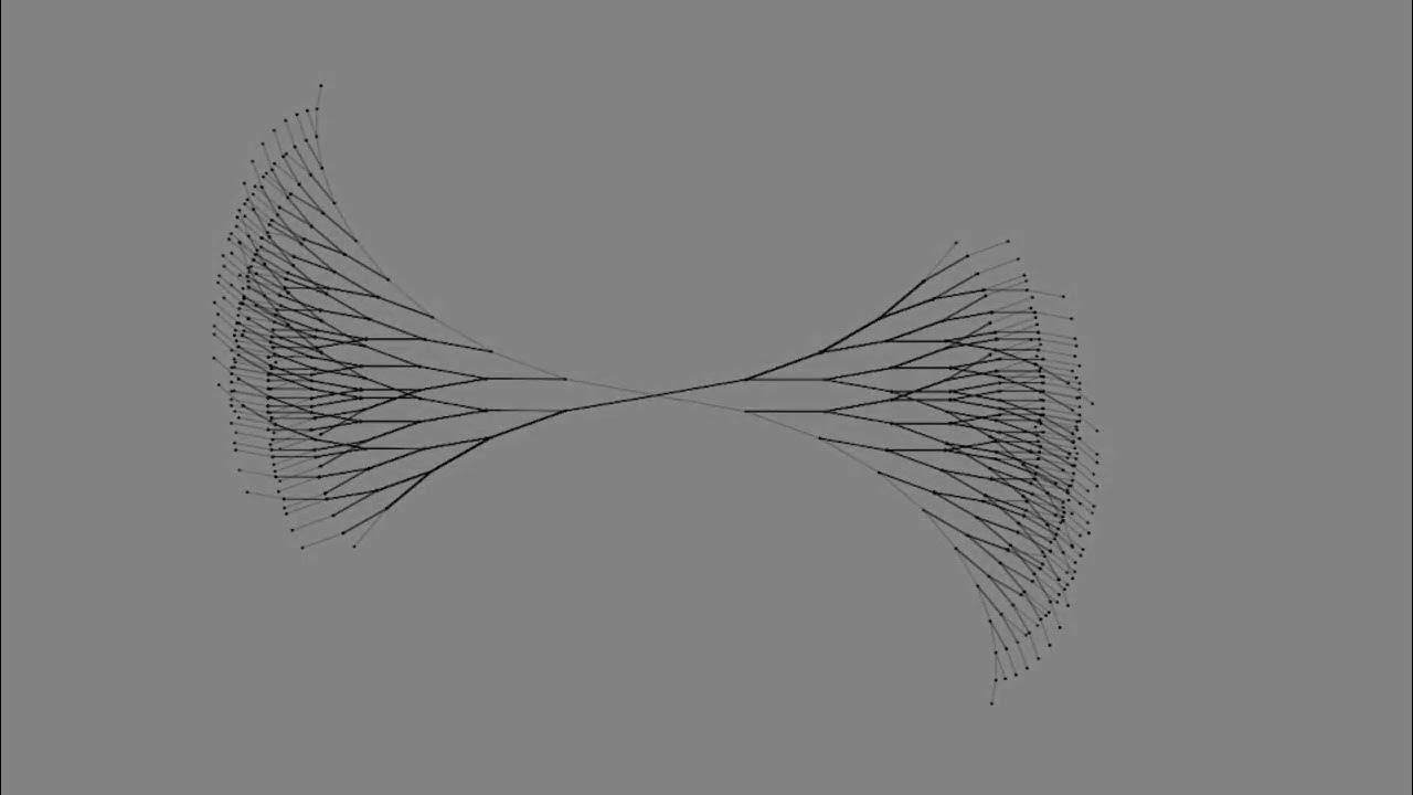 Simple fractal - "mirror" branch algorithm - YouTube