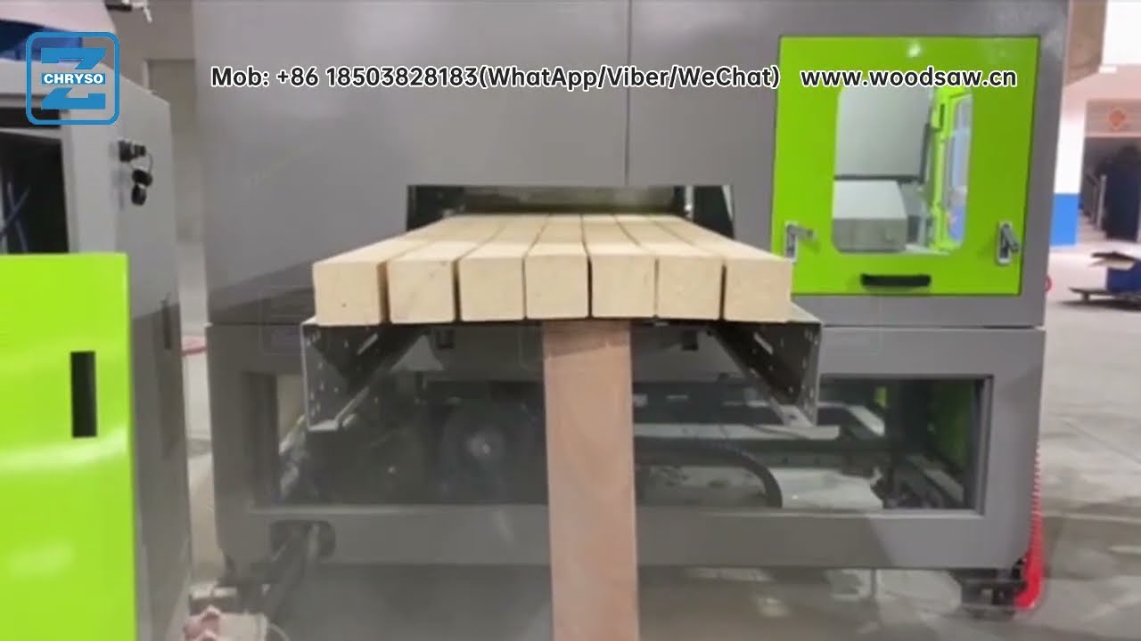 Full Automatic High Efficiency Wood Pallet Foot Block Cutting Saw ...
