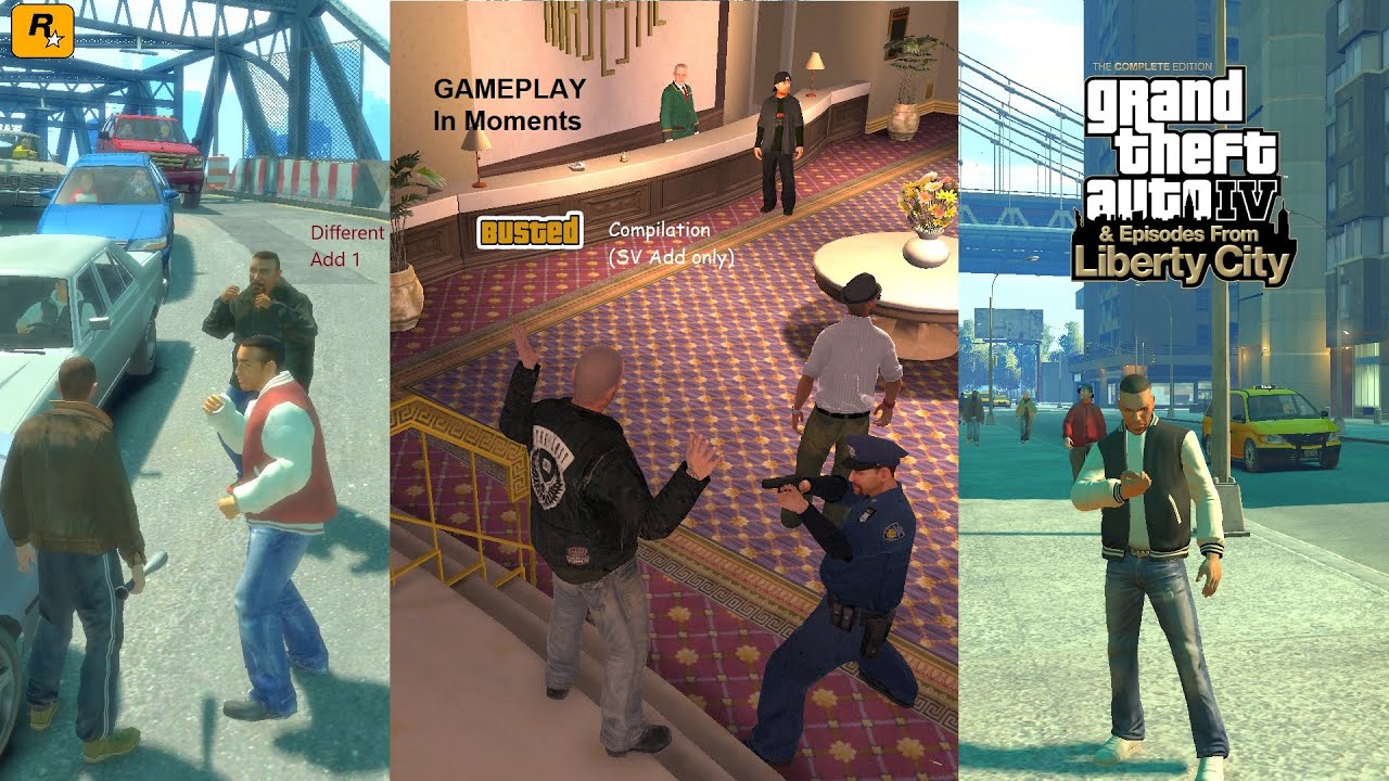 GTA IV & EFLC GAMEPLAY In moments - Busted Compilation 1 & 2 [HD] - YouTube