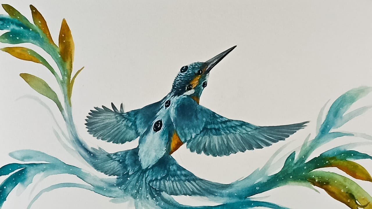 Speed Drawing - BIRD EYES【Aquarela /Watercolor Speedpaint】 - YouTube
