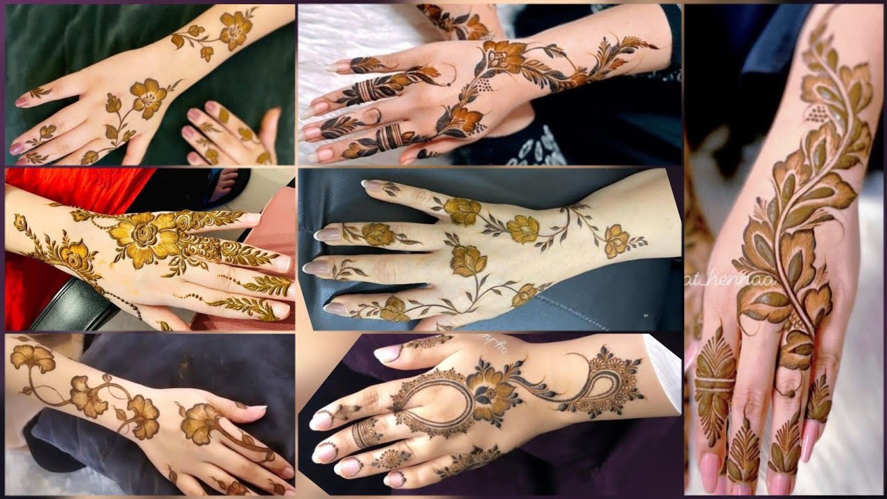 arabic mehndi design back hand | shaded henna designs | mahandi ki ...
