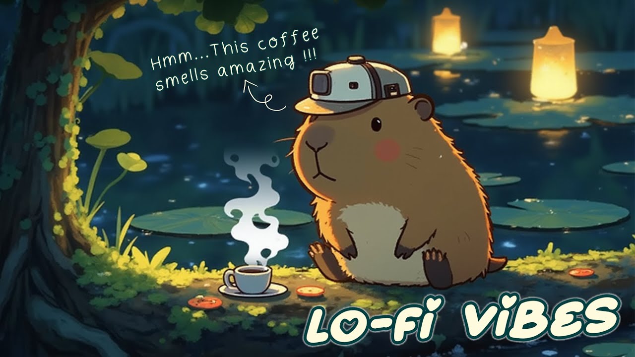 Tranquil Nighttime 🕯️ Lofi Moments with Relaxing Capybara Vibes - YouTube