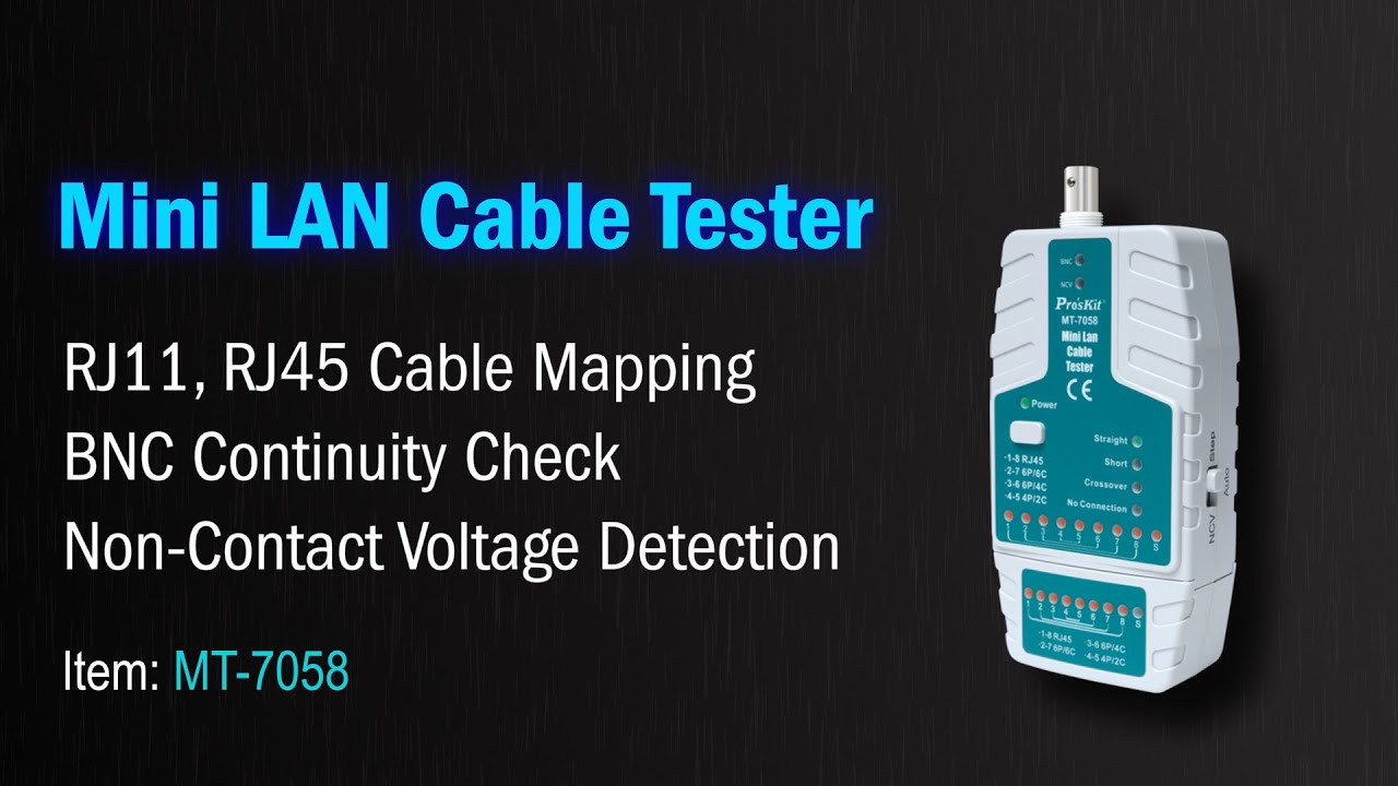 Product Spotlight: Mini LAN Cable Tester (Pro'sKit MT-7058) - YouTube