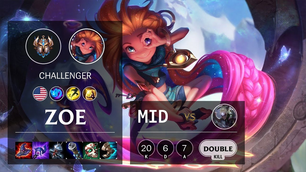 Zoe Mid vs Diana - NA Challenger Patch 10.4 - YouTube