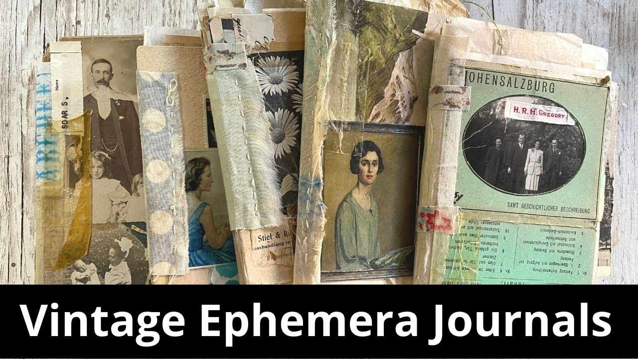 Vintage ephemera journals flip through - YouTube