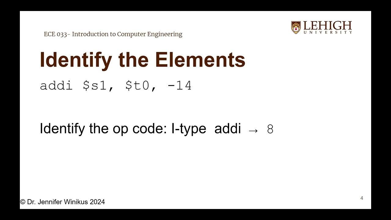 I Type MIPS Instruction to Machine Code default - YouTube