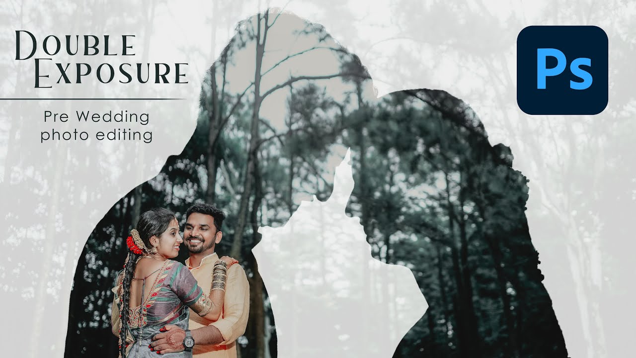 Double exposure prewedding photo | photoshop full tutorial - YouTube
