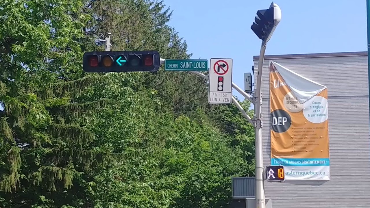 Protected Pedestrian Phase & Lagging Right Arrow at Chemin St Louis ...