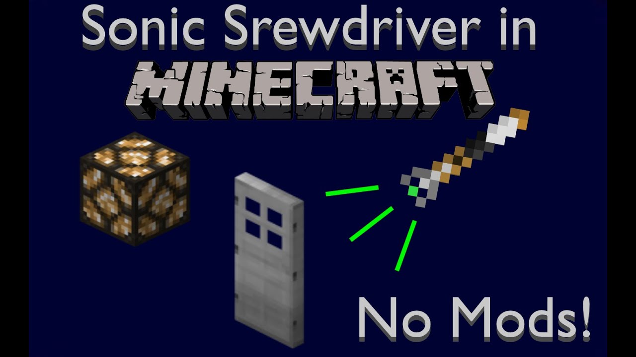 Sonic Screwdriver In Vanilla Minecraft - YouTube