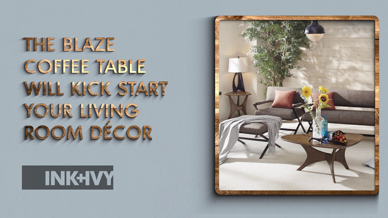 INK+IVY Blaze Triangle Wood Coffee Table IIF17-0010 - YouTube