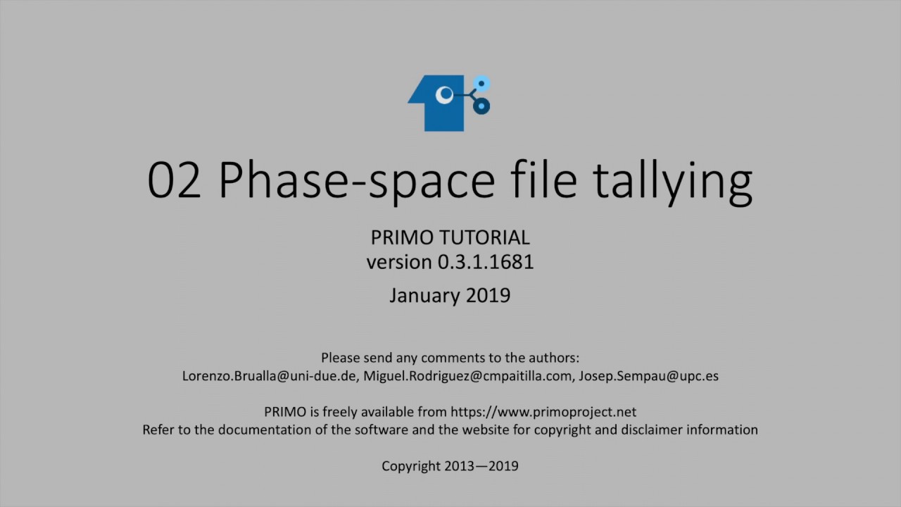 PRIMO tutorial: 02 Phase-space file tallying - YouTube
