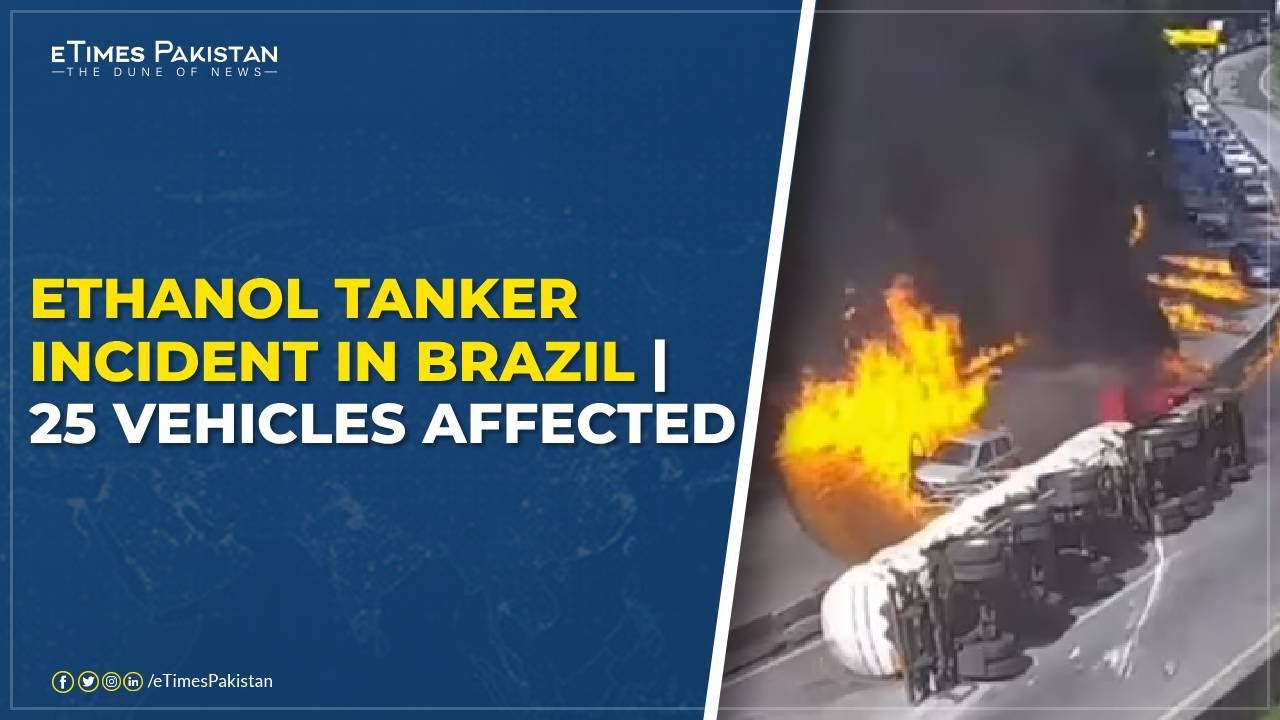 Ethanol Tanker Overturns and Explodes on Brazilian Highway - YouTube