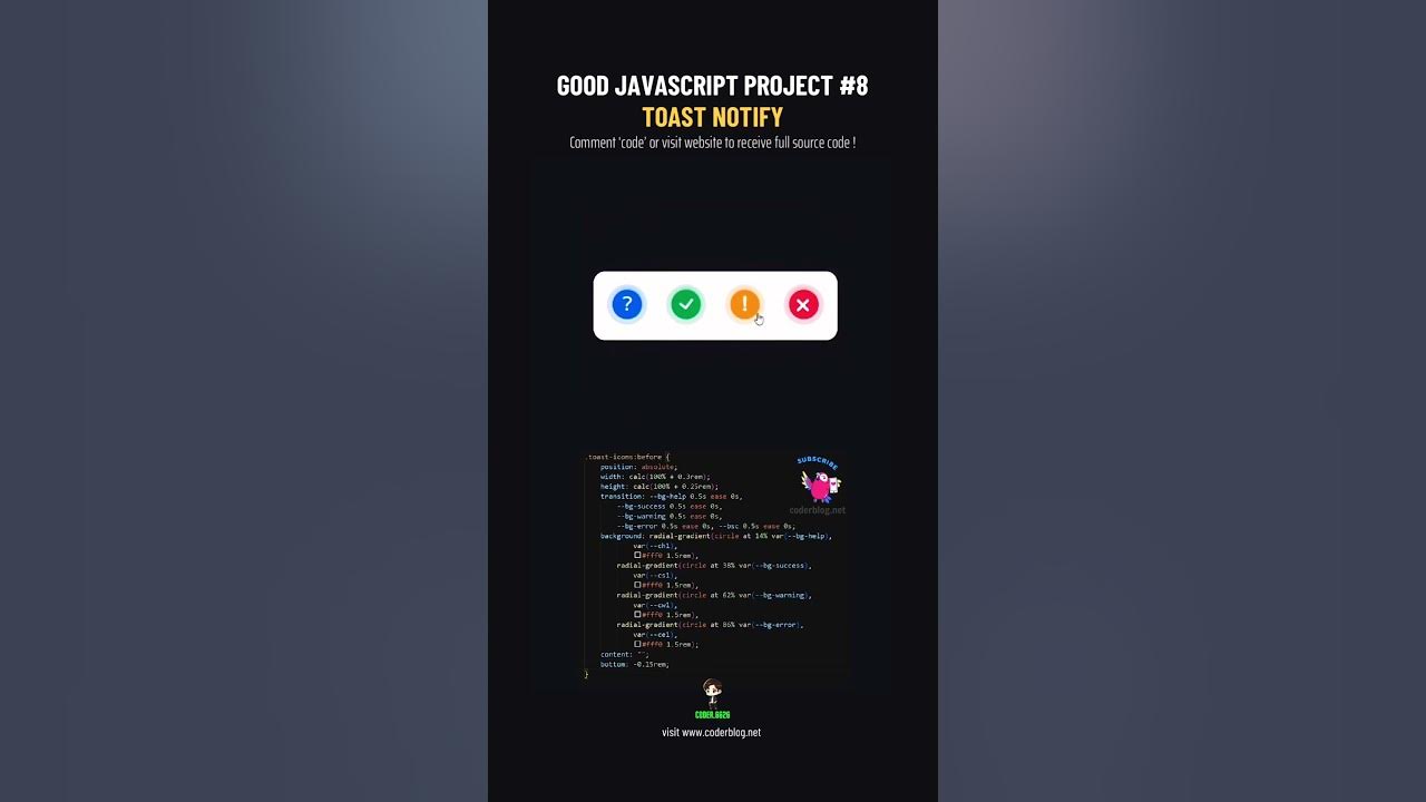Web Project 8 Toast Notify Developer Css Development Tutorial Webseries Coding Coder 7520